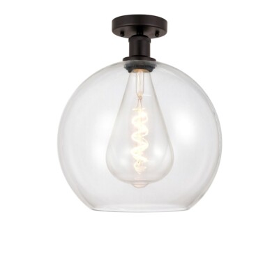 Innovations Edison Athens 12" 1 Light Semi-Flush, OB/Clear - 616-1F-OB ...
