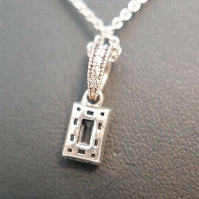 AUTHENTIC PANDORA 925 Luminous Ice Crystal Pendant w/… - Gem