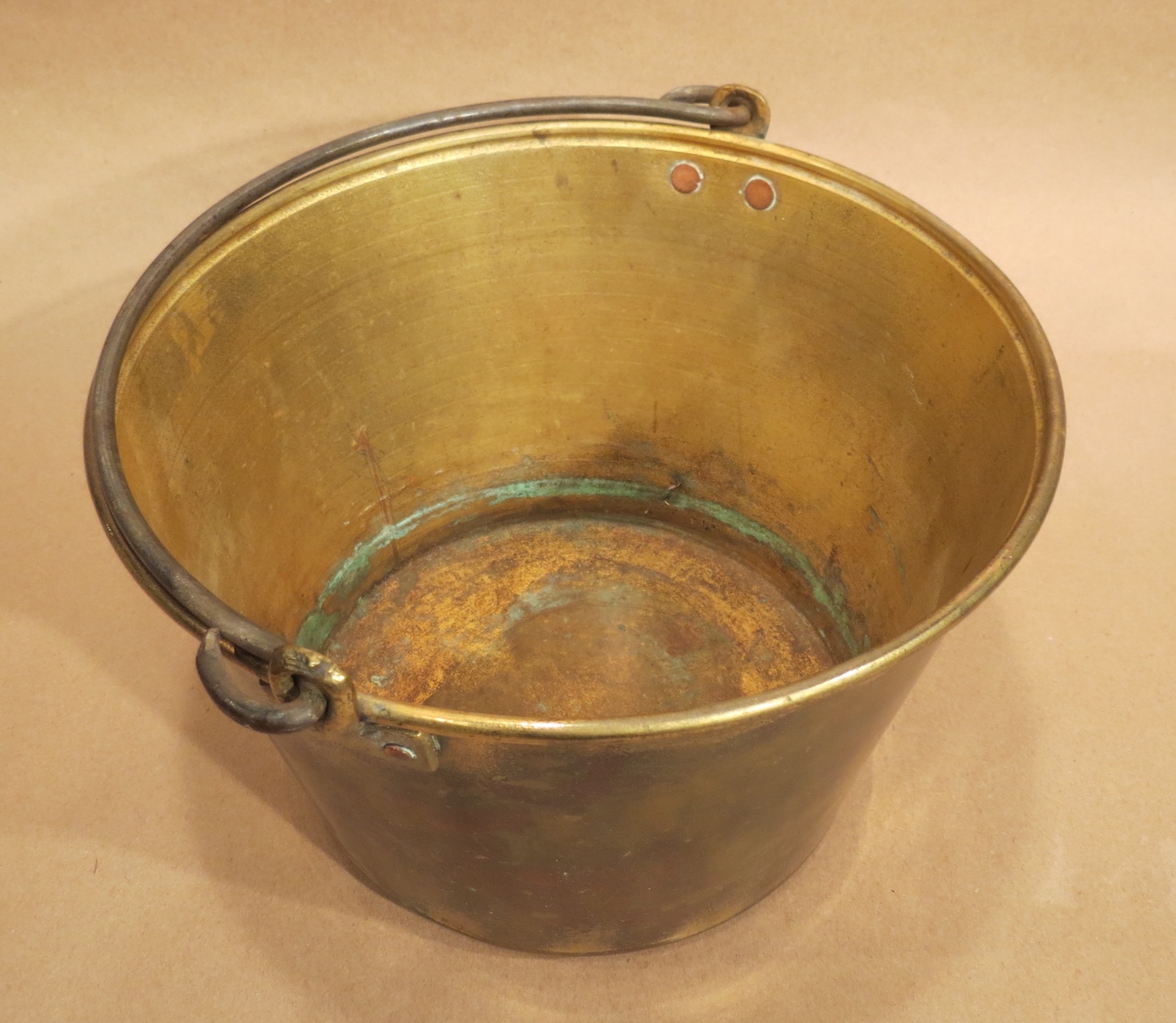 Antique Brass Bucket / Pail | Feb. 13, 1866 | Ansonia Brass Co. / H.W ...