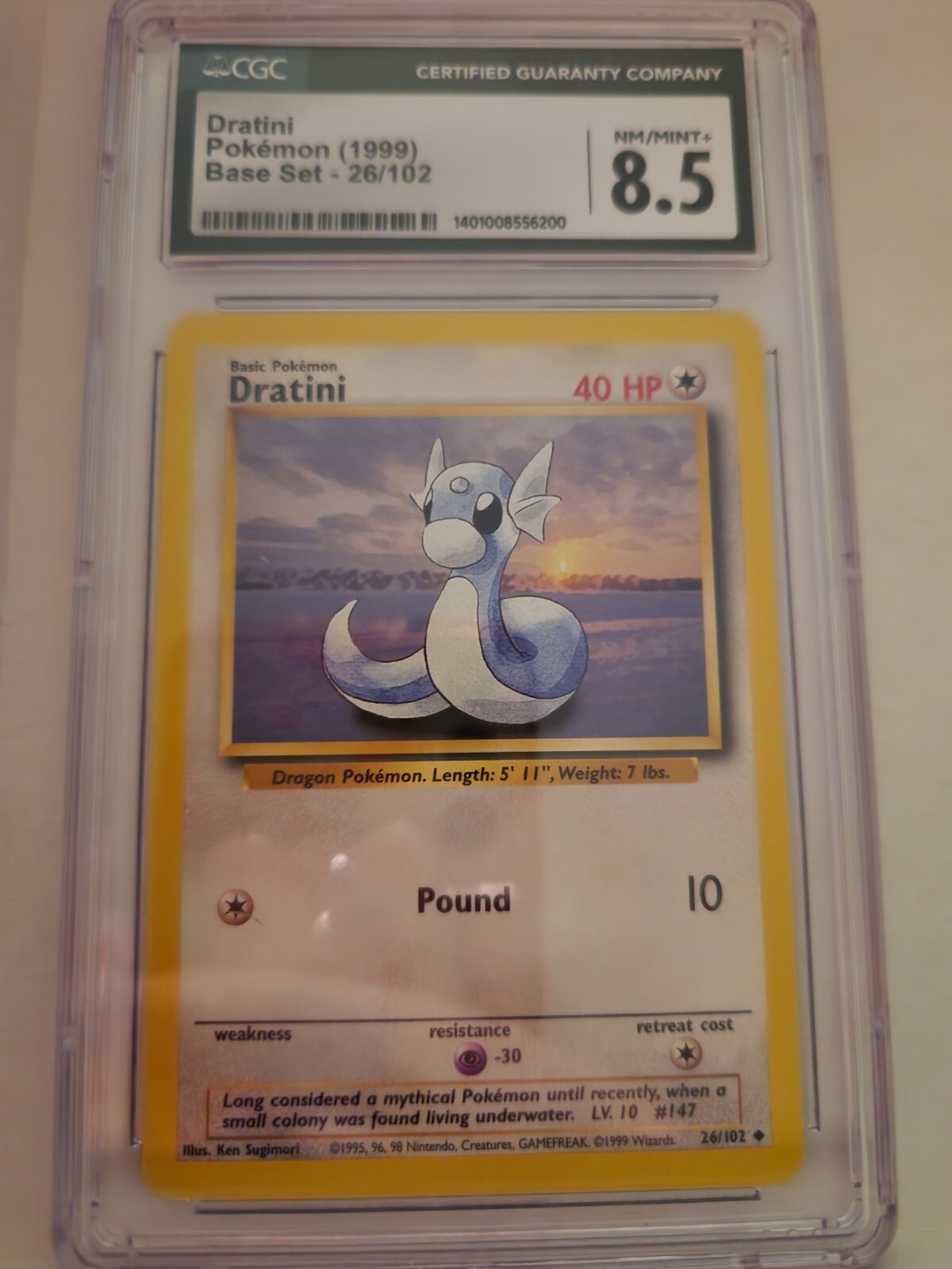 Dratini 26/102 1st Edition Base Set Graded CGC 8.5 NM/MINT+ 1999 ...