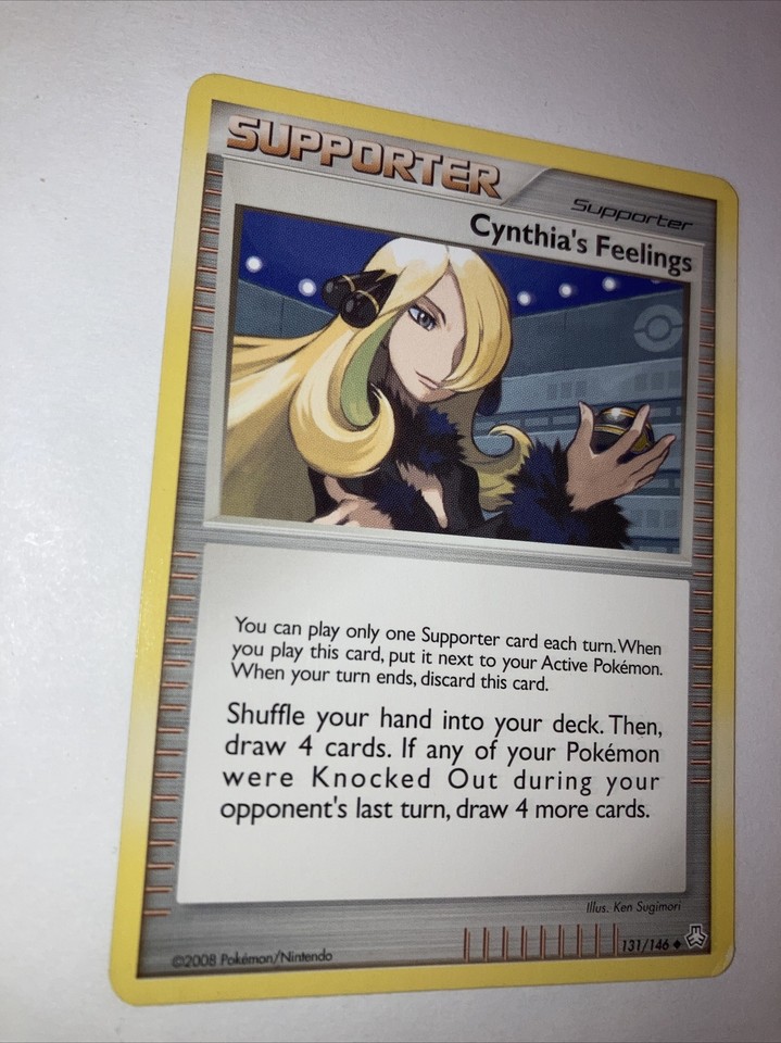 Cynthia's Feelings Non-Holo Pokemon Supporter Card 131/146 Legends ...