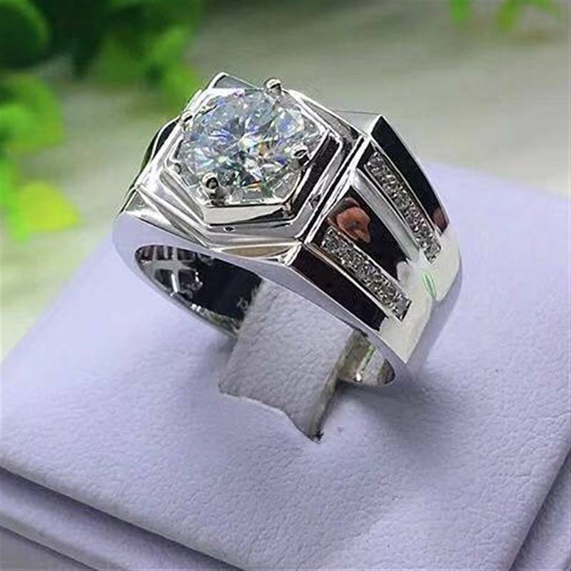 Fashion 925 Silver Plated Zircon Ring for Men Wedding Party Jewelry ...