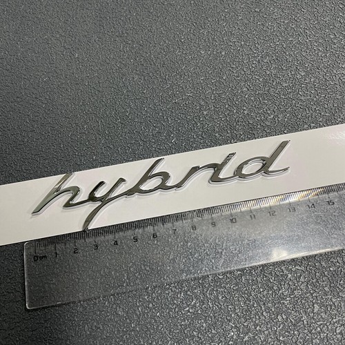 2x Gloss Chrome Hybrid Logo Car Fender Side Body Emblem Badge Sticker ...