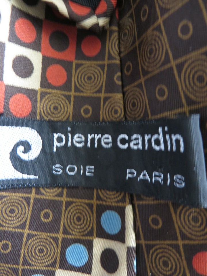 PIERRE CARDIN Multi-Color 100% Silk 56 Inches Long Polka Dot Men's ...