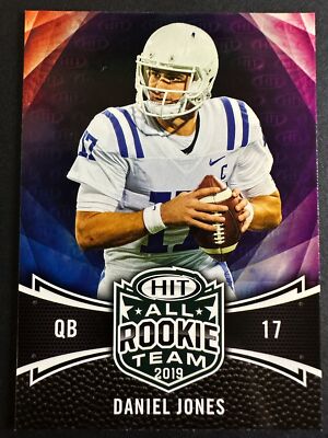 Daniel Jones 2019 SAGE HIT All Rookie Team Football Card Duke Blue ...