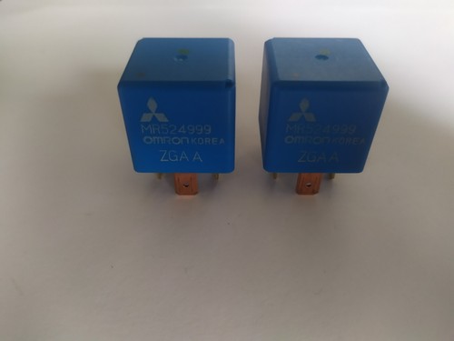 GENUINE MITSUBISHI 4 PIN BLUE RELAY SET X2 OMRON MR524999 for sale ...