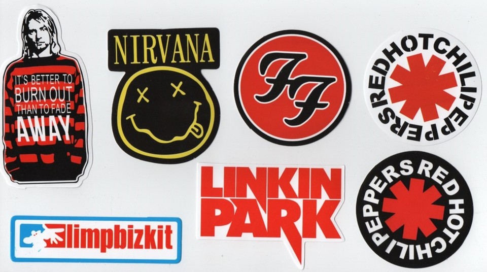 NIRVANA STICKER #3b 2.5x1.25" matte finish KURT COBAIN GRUNGE indie The ...