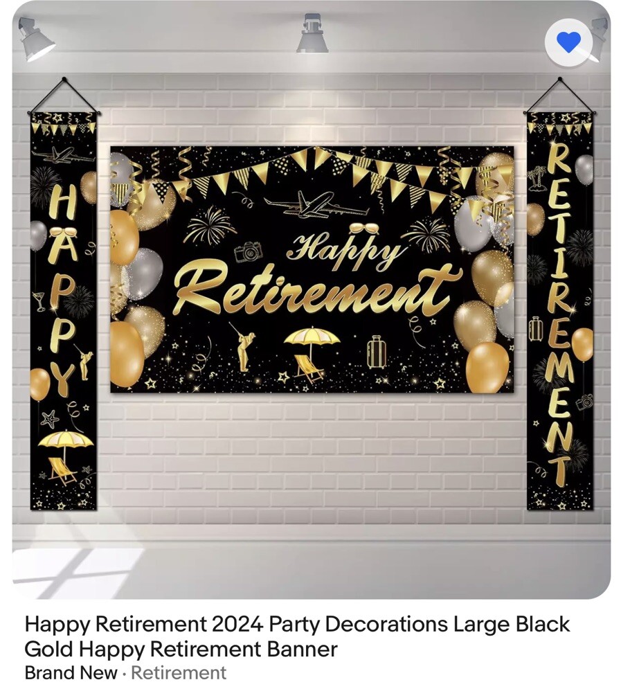 Happy Retirement Banner Template Printable Happy Retirement Banner