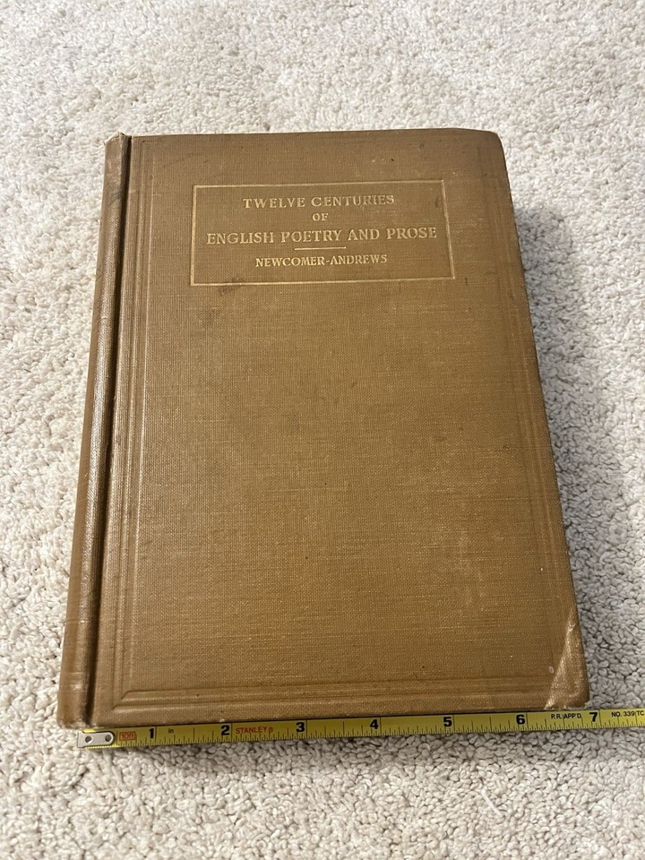 Antique 1910 Twelve Centuries of English Poetry & Prose Book by ...