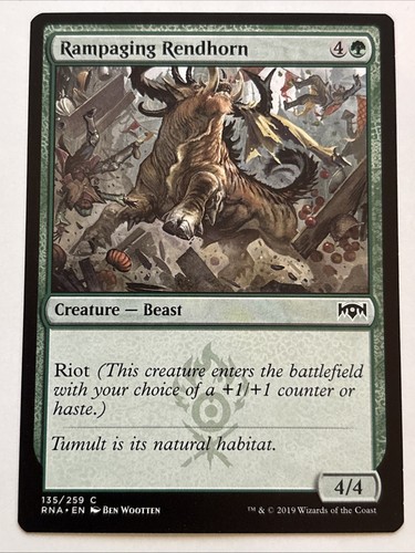 MTG Ravnica Allegiance Rampaging Rendhorn 135/259 NM | eBay