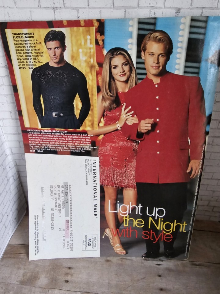 International Male 1996 Holiday Catalog Frank Forbes Cover Vintage 90s ...