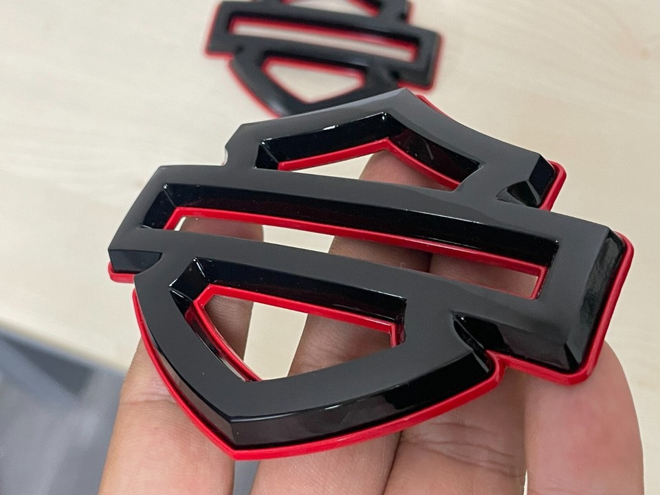 Harley Davidson CVO Emblems Red & Black Metal sized | Adhesive ...