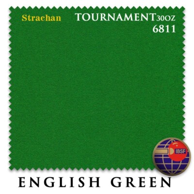 Strachan® 6811 Tournament 30 oz Snooker Table Cloth English Green | eBay