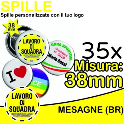 35 Pins 38mm Customized with Your Logo Pin | eBay