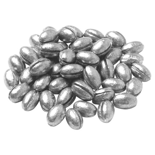 Oval Shape Lead Fishing Weights Sinkers Split Shots Sinkers 50Pcs 0.4 ...