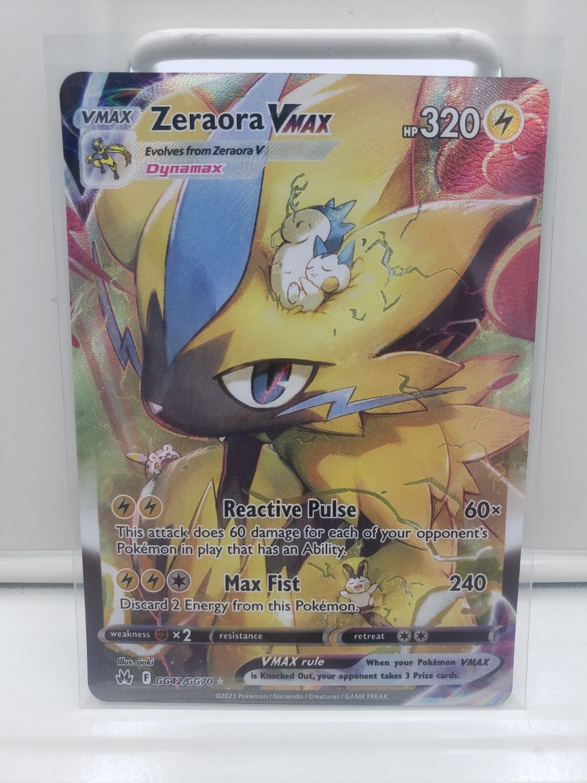 Zeraora VMAX GG42/GG70 Galarian Gallery Full Art Pokemon Crown Zenith ...