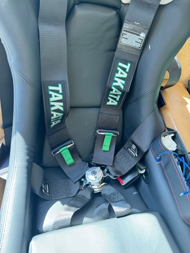 TAKATA RACE 6 POINTS SNAP ON 3’ RACING SEAT BELT HARNESS WITH CAMLOCK ...