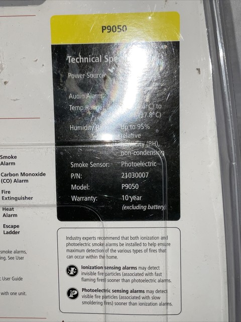 Kidde P9050 Battery Powered Photoelectric Smoke Alarm for sale online ...