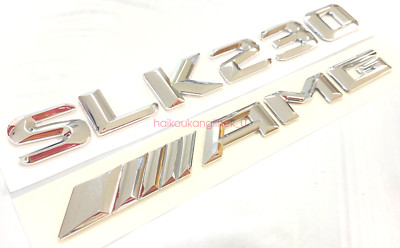 #1 CHROME SLK230 + AMG FIT MERCEDES SLK230 REAR TRUNK EMBLEM BADGE ...