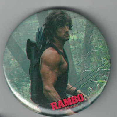 Vintage 2 1/4" Rambo First Blood Part 2 Movie Pinback Button #1196 | eBay