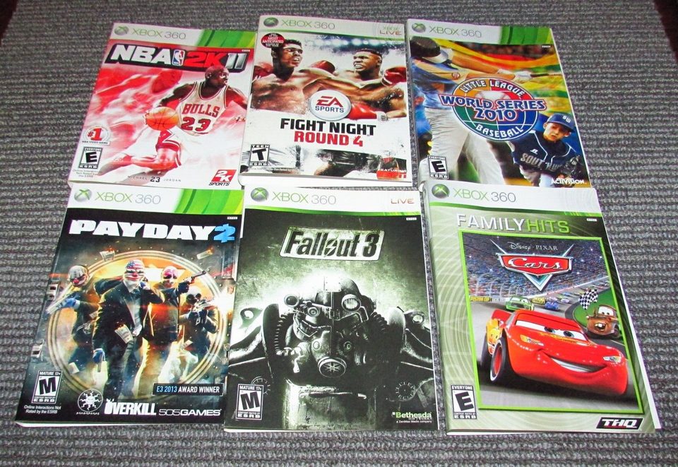 Lot of 50 Case Artwork Inserts Only for Xbox 360 All Authentic | eBay