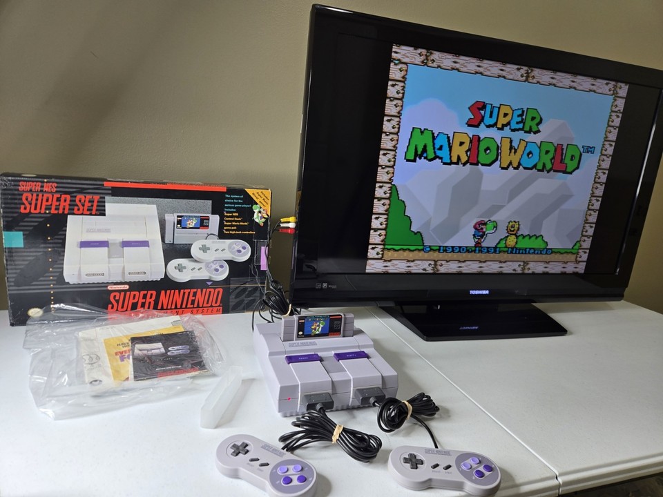 Super Nintendo SNES Console Super Set Complete In Box+inserts Super ...