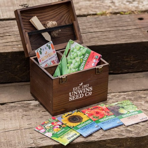 Unwins 32020150 Premium Gardeners' Seed Storage Box, Brown | eBay UK