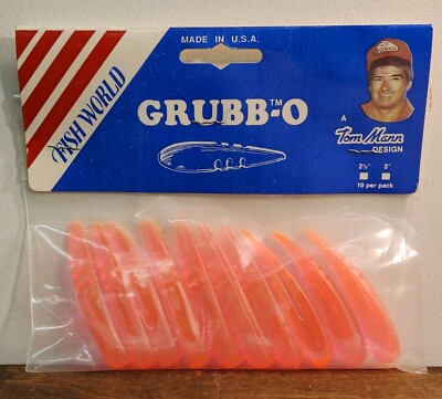 Vintage Tom Mann Design 2 1/2" Grubb-O Fishing Plastics in Pink | eBay