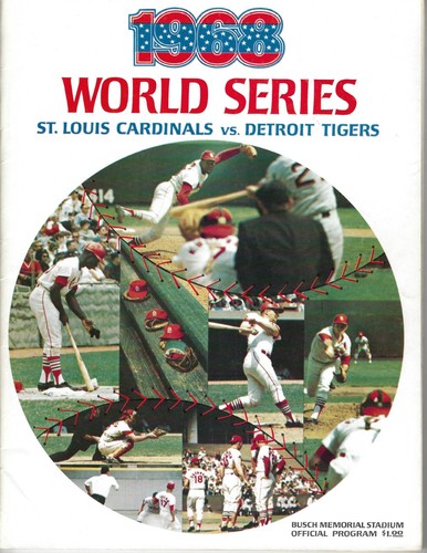 1968 World Series baseball program Detroit Tigers St Louis Cardinals ...