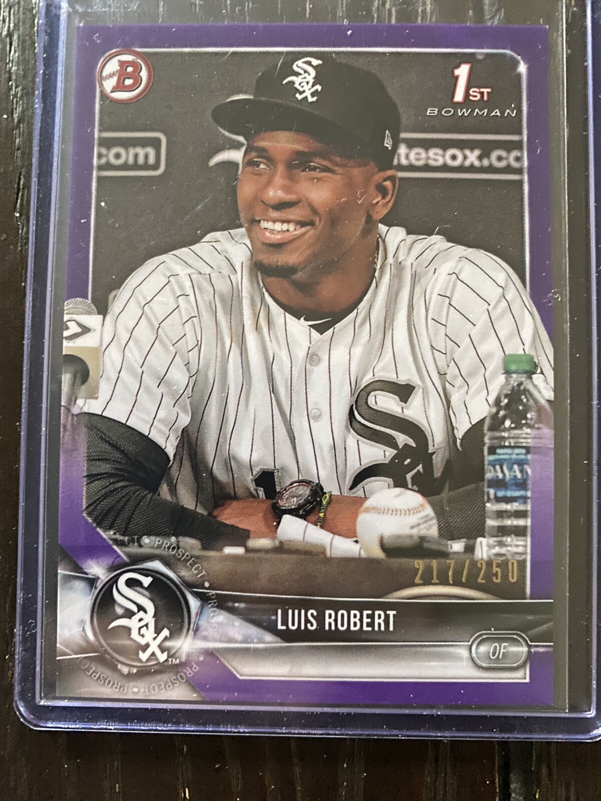 Luis Robert Rookie Card 2018 1st Bowman Draft Purple Refractor /250 SP ...