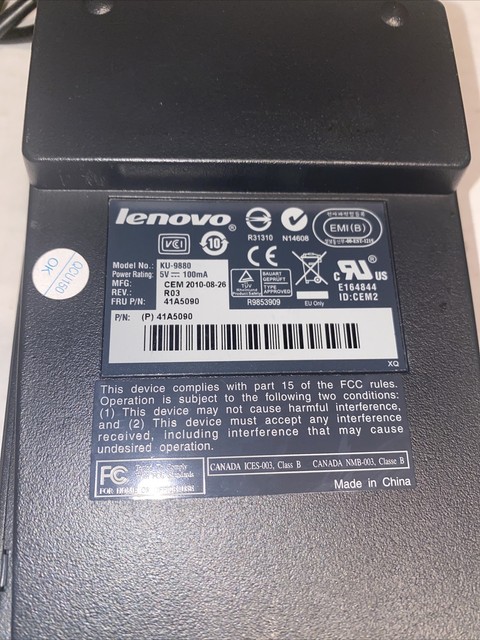 Lenovo IBM Ku-9880 USB Number Numeric Keypad 09n5548 for sale online | eBay