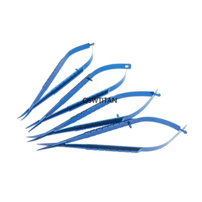Ophthalmic Scissors 12cm Titanium Micro Needle Holder Round Handle with ...