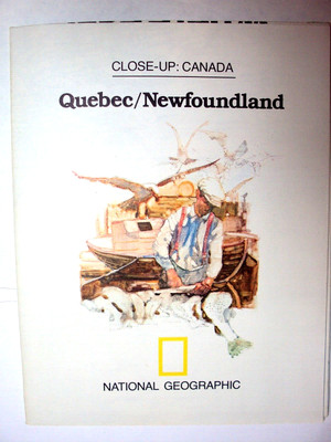 1980 National Geographic Map QUEBEC NEWFOUNDLAND CLOSE UP CANADA EUC ...
