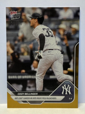 2025 Topps Now #139 Cody Bellinger New York Yankees GOLD Foil Parallel ...