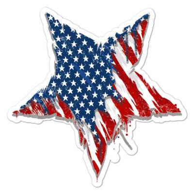 USA American Flag Star, Vinyl Decal Sticker, Indoor Outdoor, 3 Sizes ...