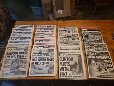 Vintage Weekly World News Tabloid Magazines Lot of 79 Random Issues | eBay