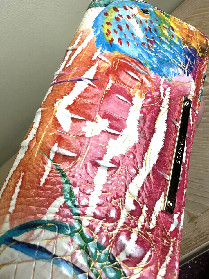 BRAHMIN ADY SEALIFE TROPICAL FISH REEF PRINT RED WHITE BLUE MULTI ...