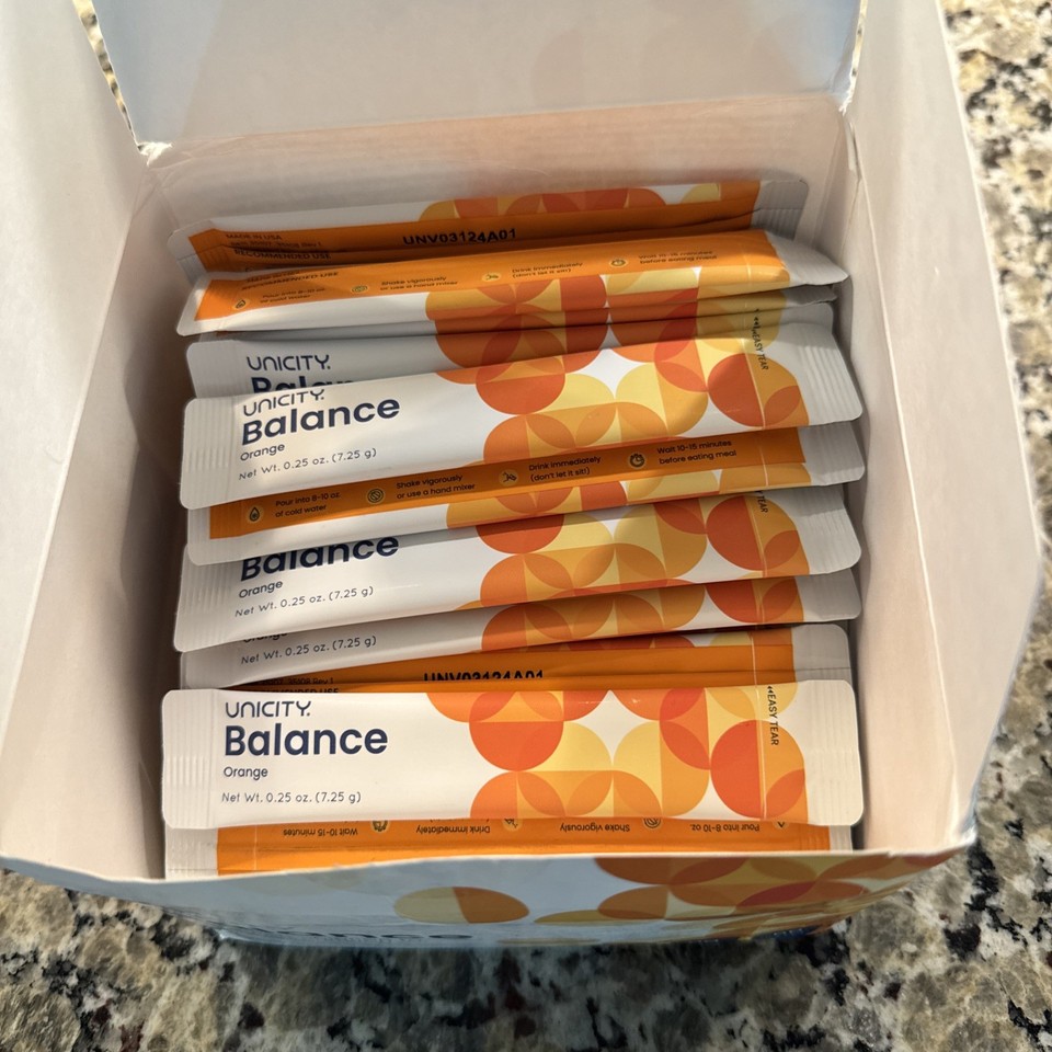 UNICITY Balance Cholesterol Support Drink Mix 49 Stick Pack (ORANGE ...