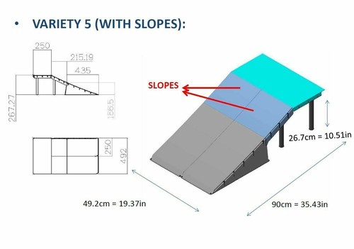 6 in 1 Stunt Skate Ramp Set For Scooter Skateboard Bike BMX Inline ...