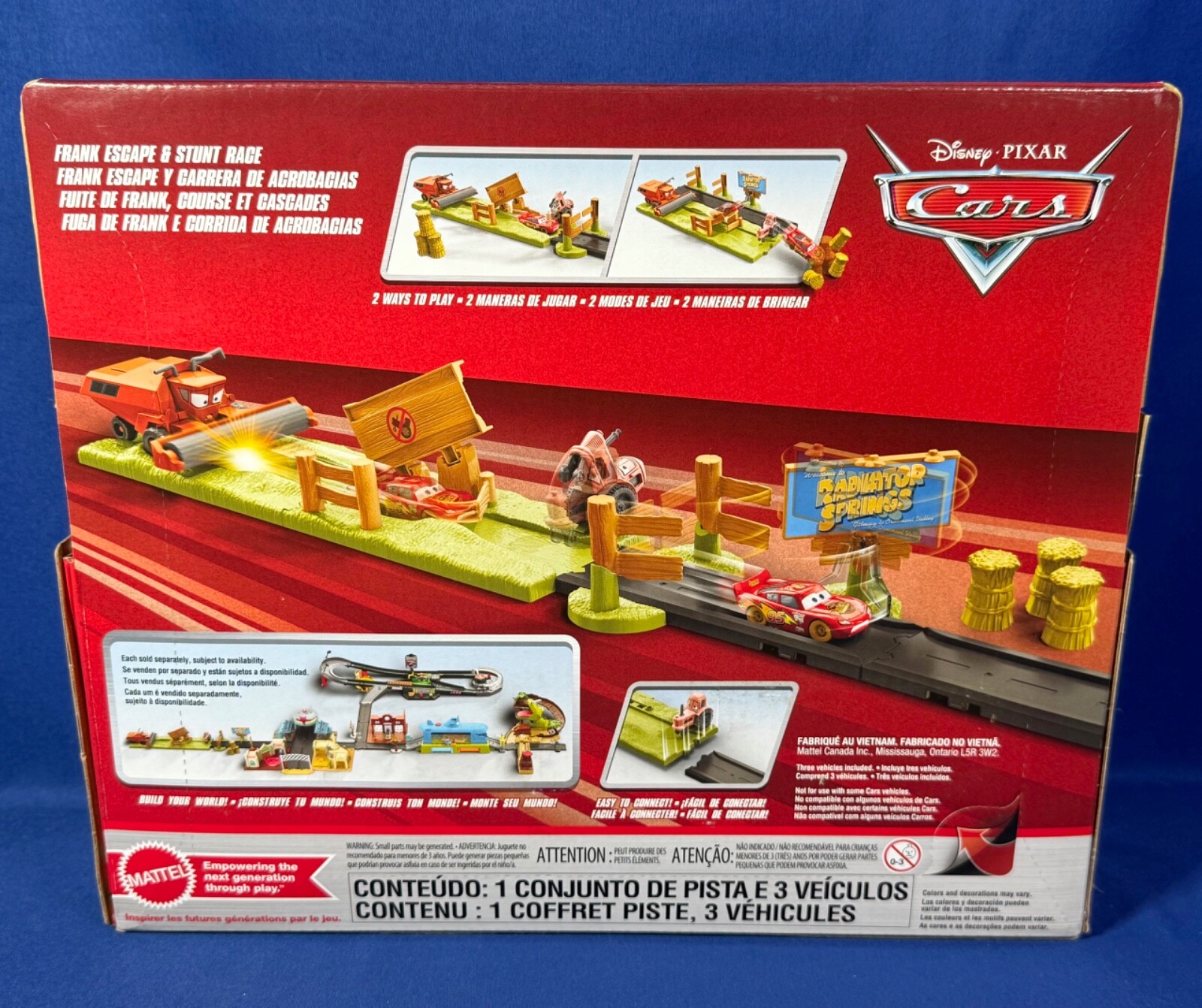 New FRANK ESCAPE & STUNT RACE PLAYSET Pixar Cars TRACTOR Obstacle ...
