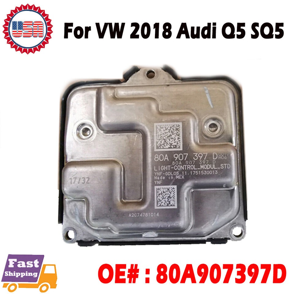 80A907397D Xenon Headlight Light Lamp Control Module For VW 2018 Audi ...