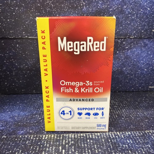 Megared Advanced Omega-3s Fish Oil 80 Softgels Dietary Supplemen 03-26 ...
