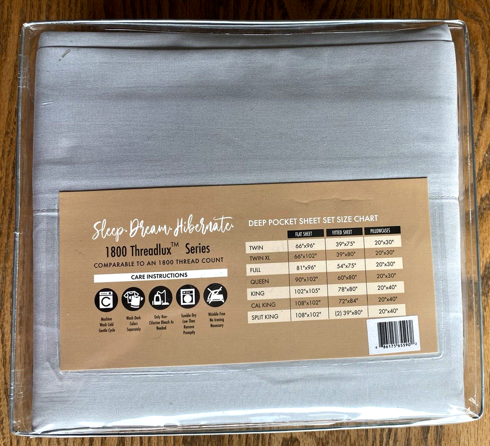Hibernate Microfiber Sheets 1800 Thread-Count Full Size 4 piece Set ...