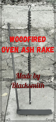 Woodfired Oven Ash Rake - Custom Length, Up to 8 feet long, Heavy Duty ...