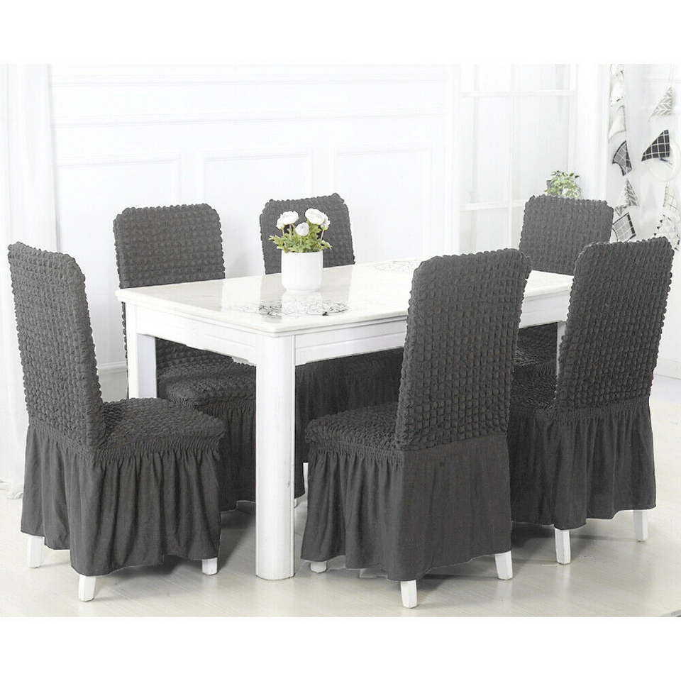 Bubble Lattice Slipcovers Stretch High Back Dining Room Chair Covers ...