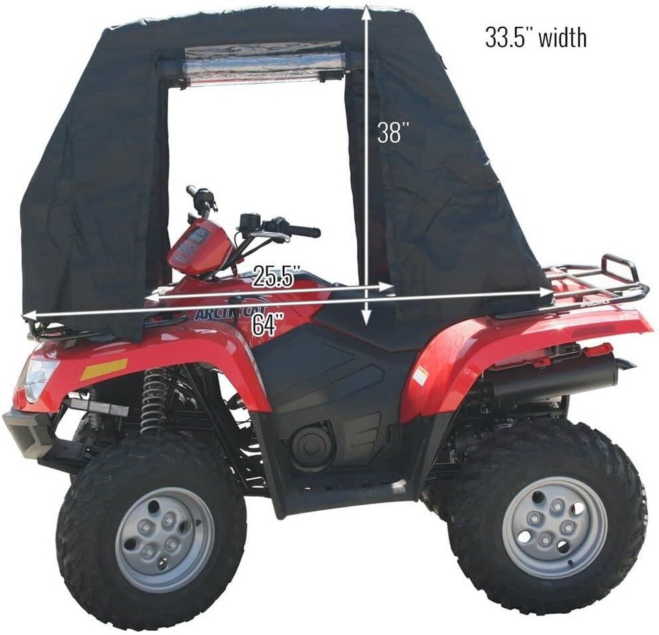 ATV Cab Enclosure Canopy 4 Wheeler Quad Cabin Cover | Polaris | Black ...