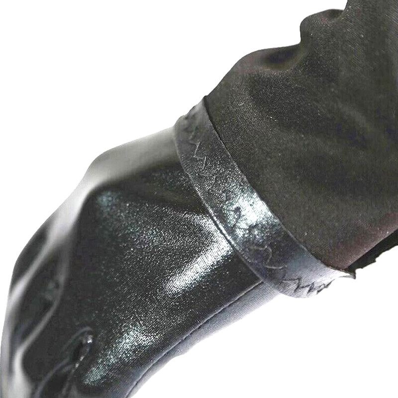 Women's Long Gloves Patent Leather Wet Look Arm Opera Mittens Nightclub ...