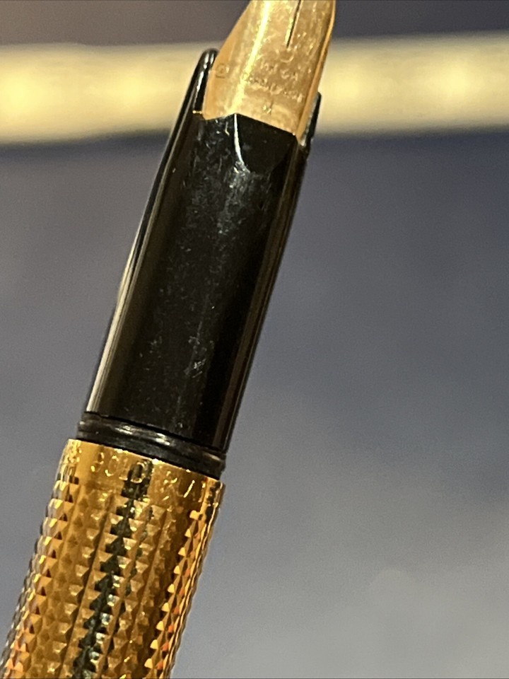 Vintage Caran d'Ache Madison Gold Plated Fountain Pen & Pencil 14K 580 Nib | eBay