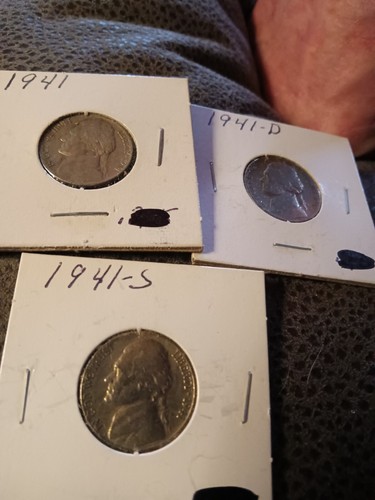 1941 1941-D 1941-S Jefferson Nickel Set- Actual Coins Shown (Lot#6) | eBay