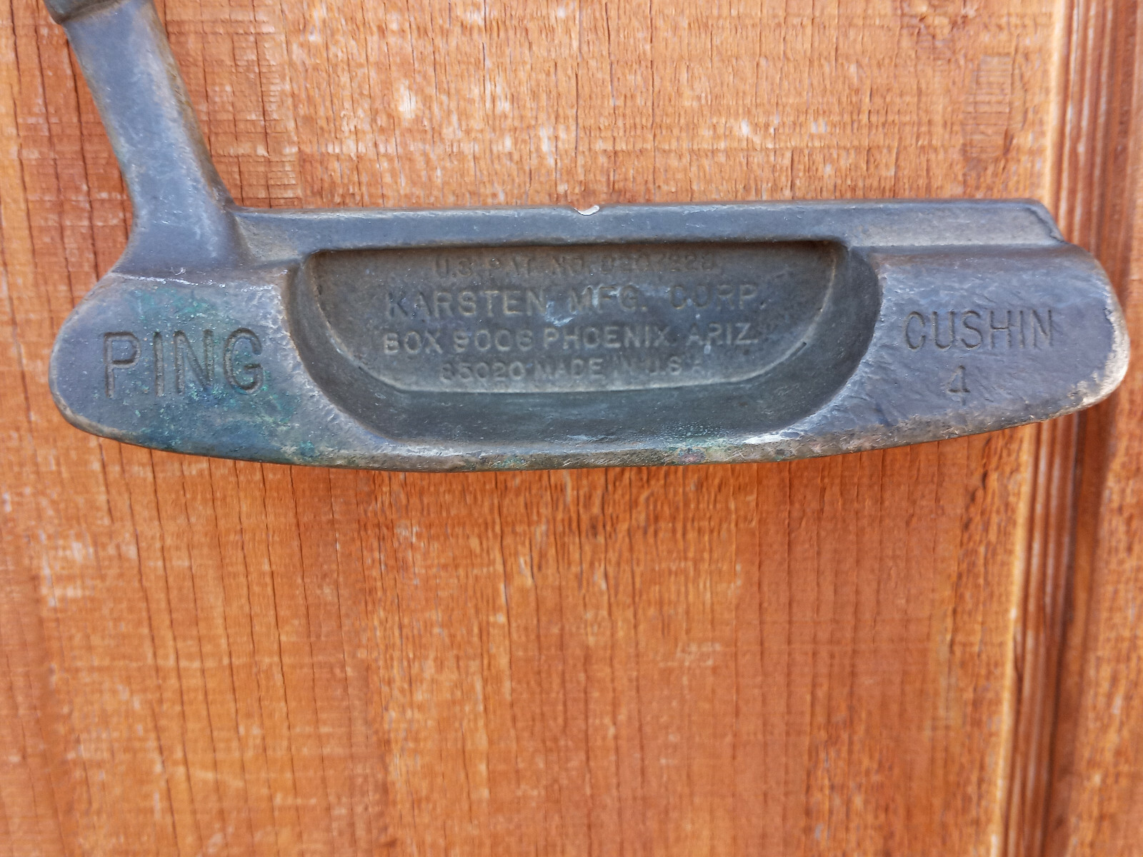 Vintage PING CUSHIN 4 Karsten Mfg Putter, Slotted Sound Slot Brass FREE ...